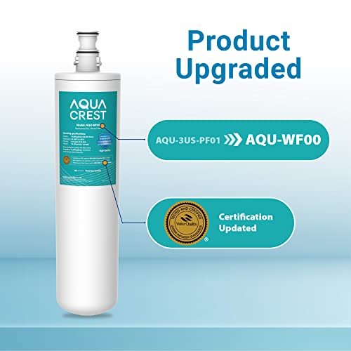 AQUA CREST 3US-PF01 Under Sink Water Filter, NSF/ANSI 42 Certified Replacement for Advanced Filtrete 3US-PF01, 3US-MAX-F01H, Delta RP78702, Manitowoc K-00337, K-00338 Water Filter, 3 Pack, No.AQU-WF00