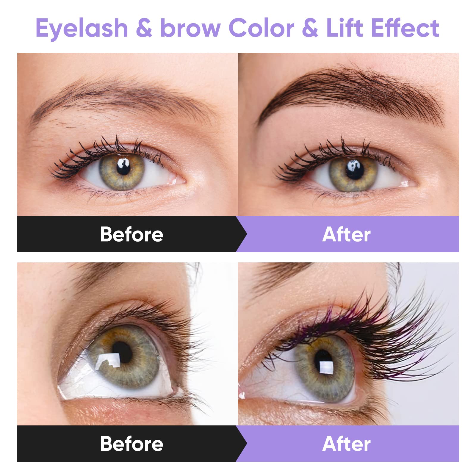 Aromandina Brow Lamination Kit, Professional Eyebrow Lamination Kit with Keratin, Long-Lasting Instant DIY Eye Brow Lift Kit for Thicker, Fuller, Purple