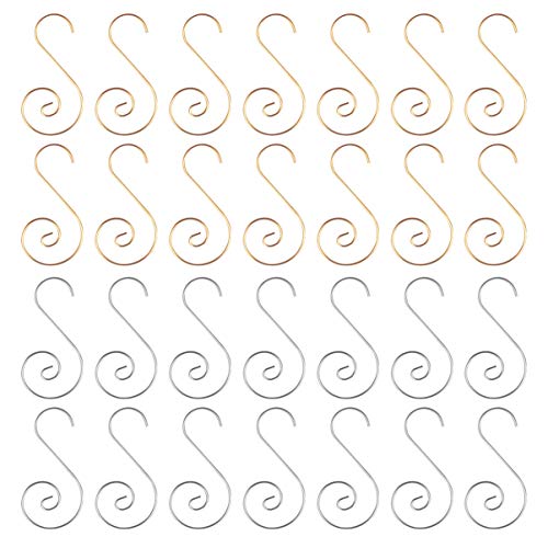 Toyvian 160PCS Christmas Ornament Hooks Durable Stainless Steel Hooks S Shaped Multifunctional Hooks for Christmas Tree Decoration
