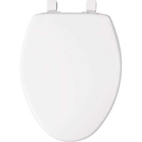 BEMIS 7300SLEC 000 Toilet Seat will Slow Close and Removes Easy for Cleaning, ELONGATED, White