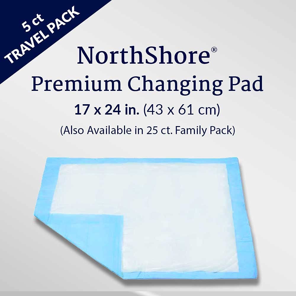 NorthShore Premium Quilted Baby Changing Pads, 5 Ct, Case/30 (6/5s)