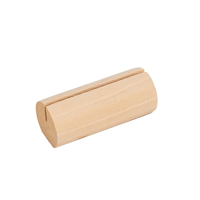 Balsa Circle 10 Natural 2 in Cylindrical Wood Table Number Sign Holders Place Card Stands Party Events Reception Decorations Supplies