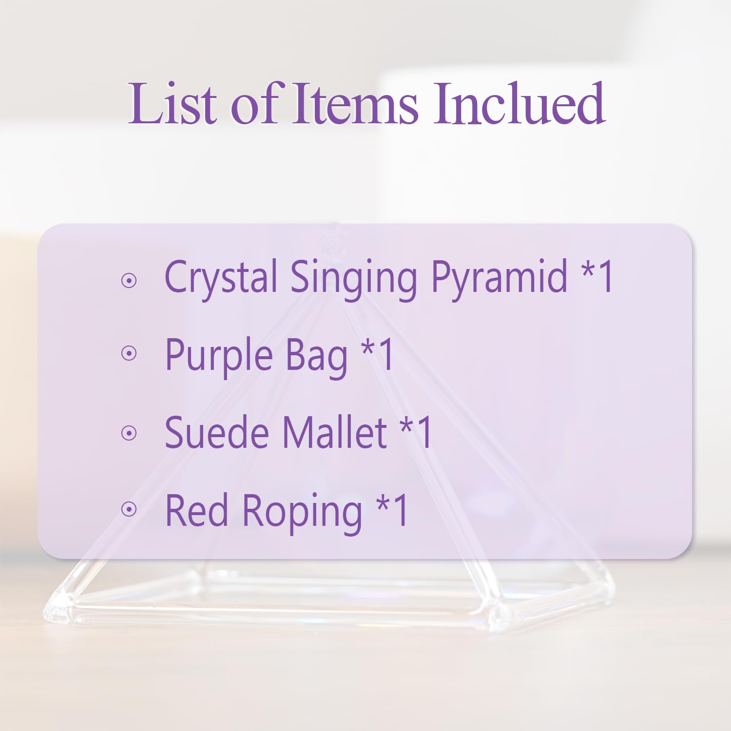 CVNC 12 Inch Quartz Crystal Singing Pyramid Healing Musical Instrument + Carry Case Bag For Sound Healing Meditation