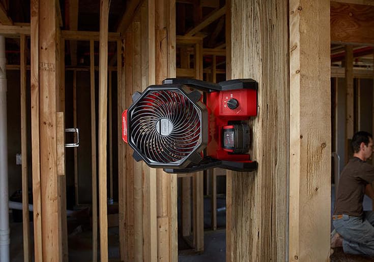 FitseN Suitable For Milwaukee M18 18V 2,350-Rpm Adjustable Jobsite Fan w/Adapter - Bare Tool, Model# 0886-20