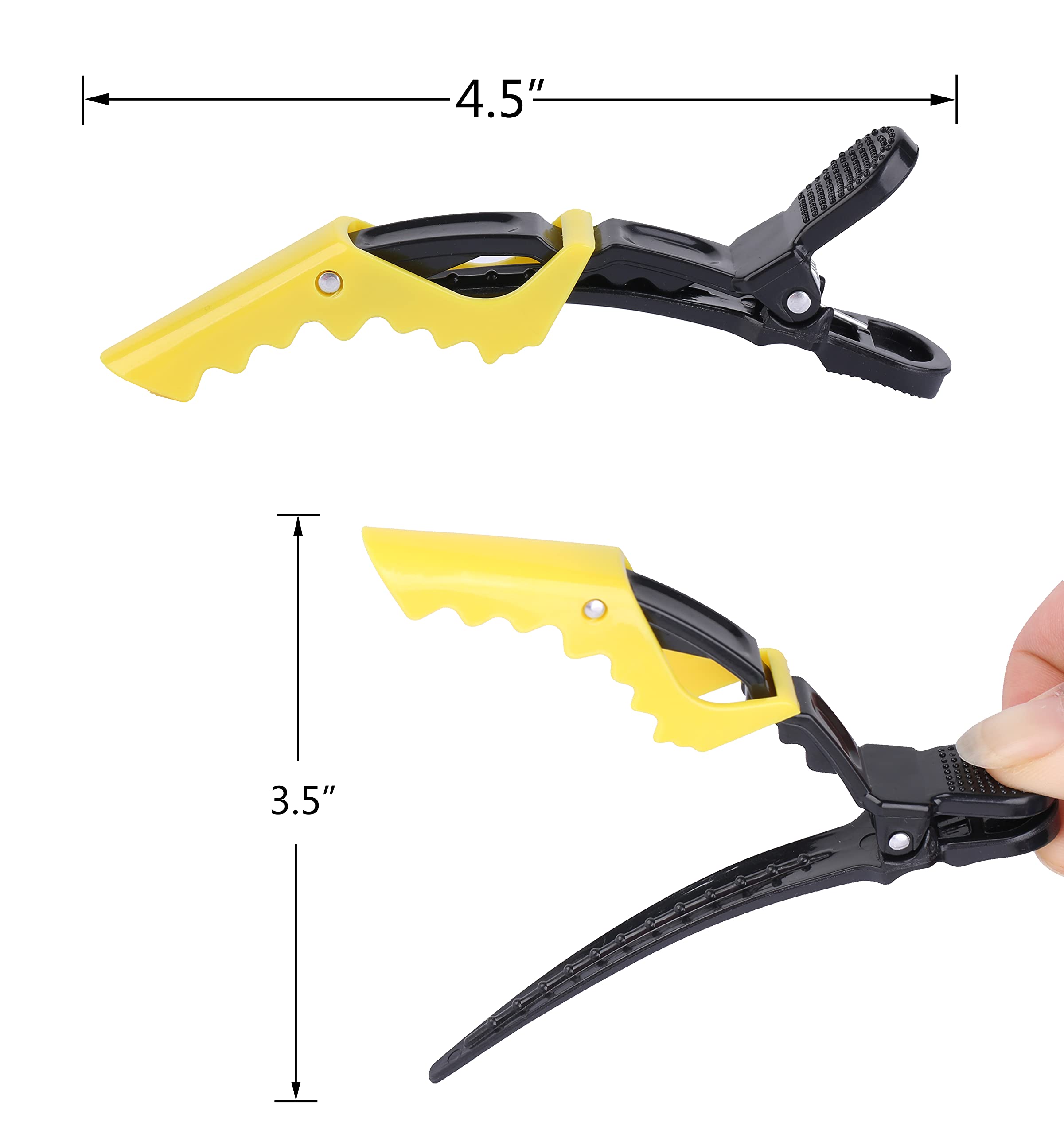 HH&LL Hair Clips for Women β Wide Teeth & Double-Hinged Design β Alligator Styling Sectioning Clips of Professional Hair Salon Quality - 10Pack (Mixing)