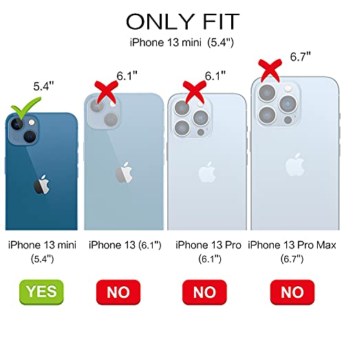 BENTOBEN Compatible with iPhone 13 Mini Case, Slim Luxury Electroplated Bumper Women Men Girl Protective Soft Case Cover with Strap for iPhone 13 Mini 5.4 inch,Hot Pink/Gold