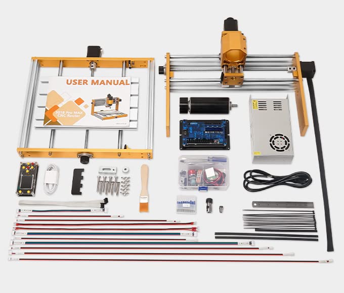 ANNOYTOOLS 500W CNC Router Machine, 3018 Pro MAX CNC Machine,Upgraded 3-Axis All-Metal Milling Machine for Wood Acrylic MDF Nylon Carbon Fiber Carving Cutting