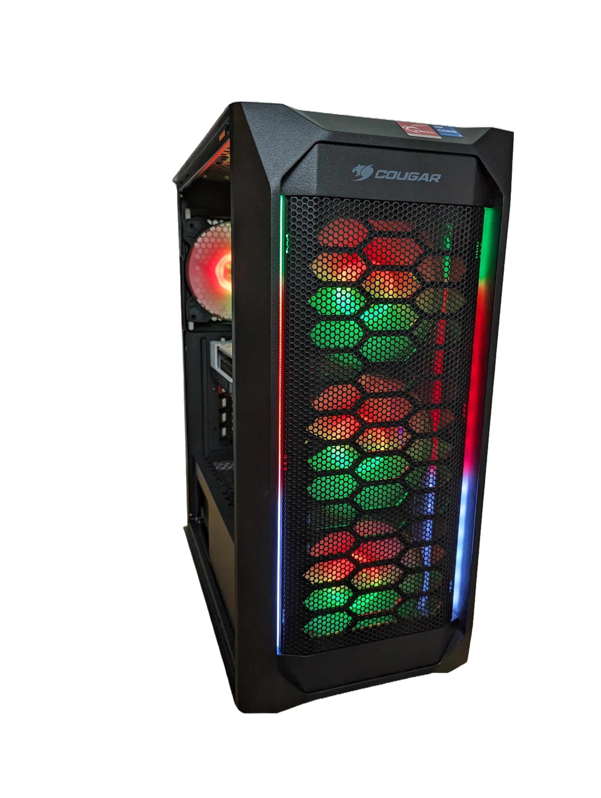 Centaurus Helios 3 Gaming PC, Intel i7 12700K, GeForce RTX 4060, 32GB RAM, 1TB NVMe SSD, Windows 11 PRO, AC WiFi. Fast Desktop Computer for Gamers and Professional apps, VR Ready, RGB, Glass Window!