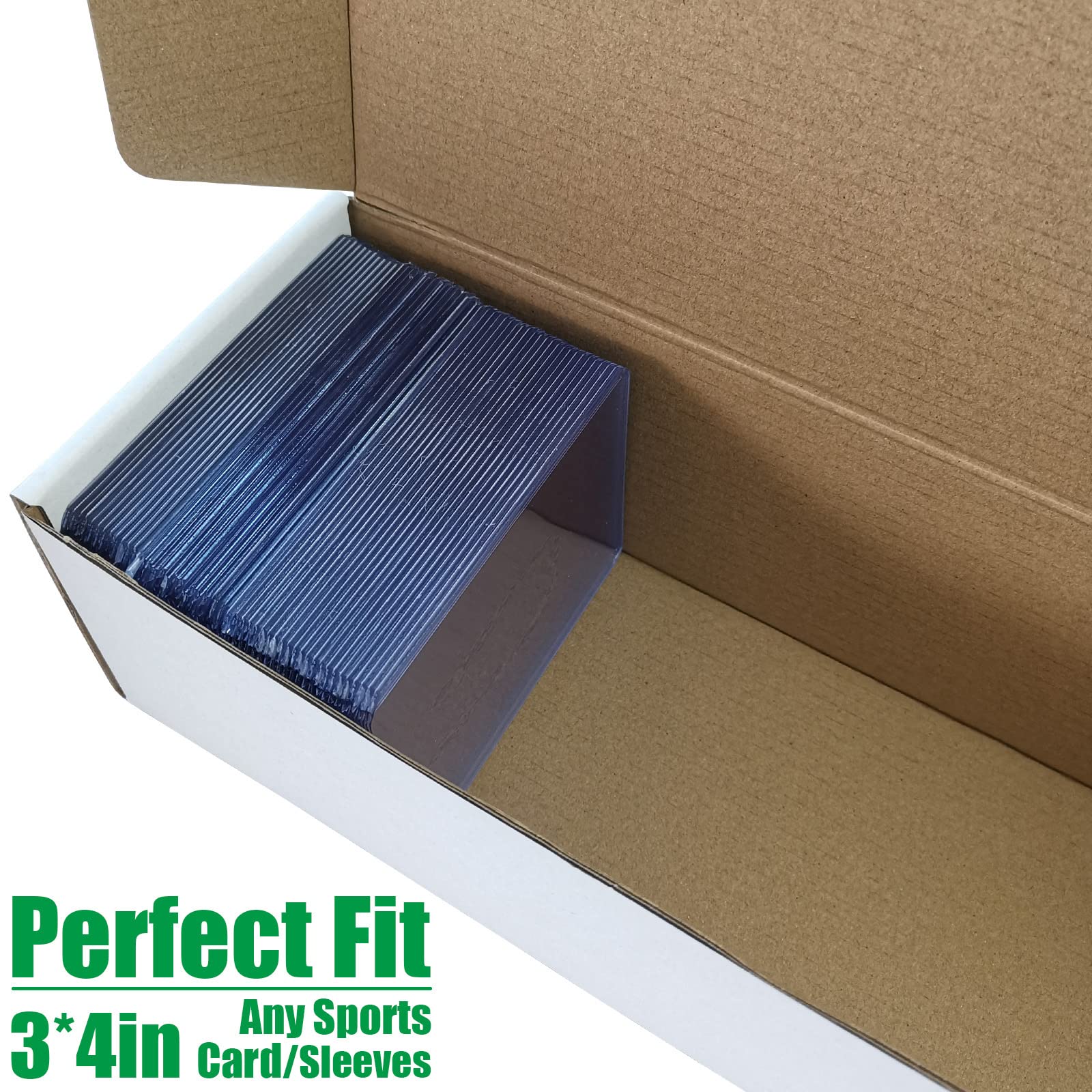 PLAYGOGYM Trading Card Storage Box - Baseball Card Storage Organizer - Sports Card Storage Boxes for Baseball Card, Football Trading Cards, Game Card Holder 5 Pack - 1750 Count