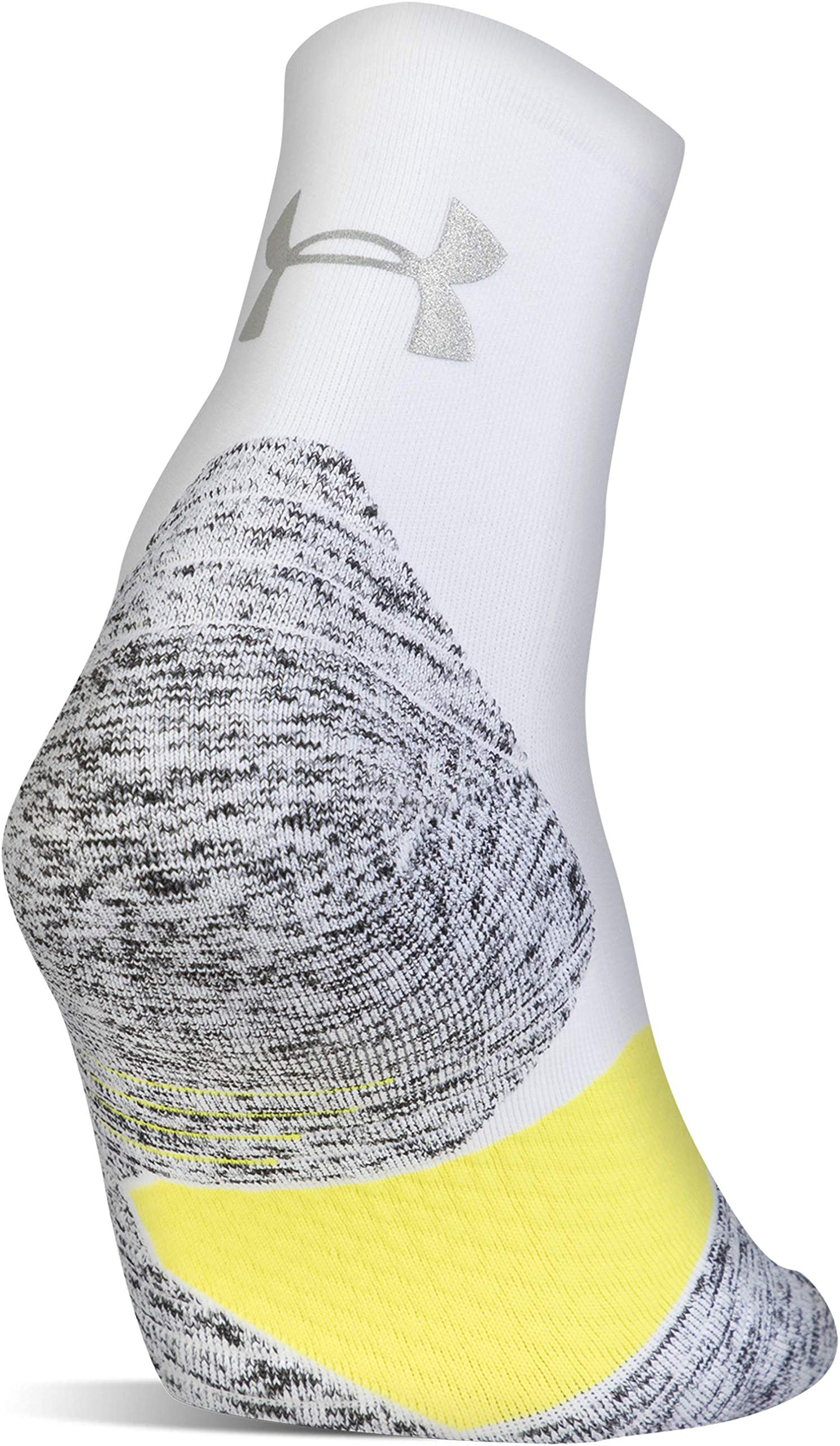 Under Armour Adult Run Cushion Quarter Socks, 1-Pair , White 1 , Large