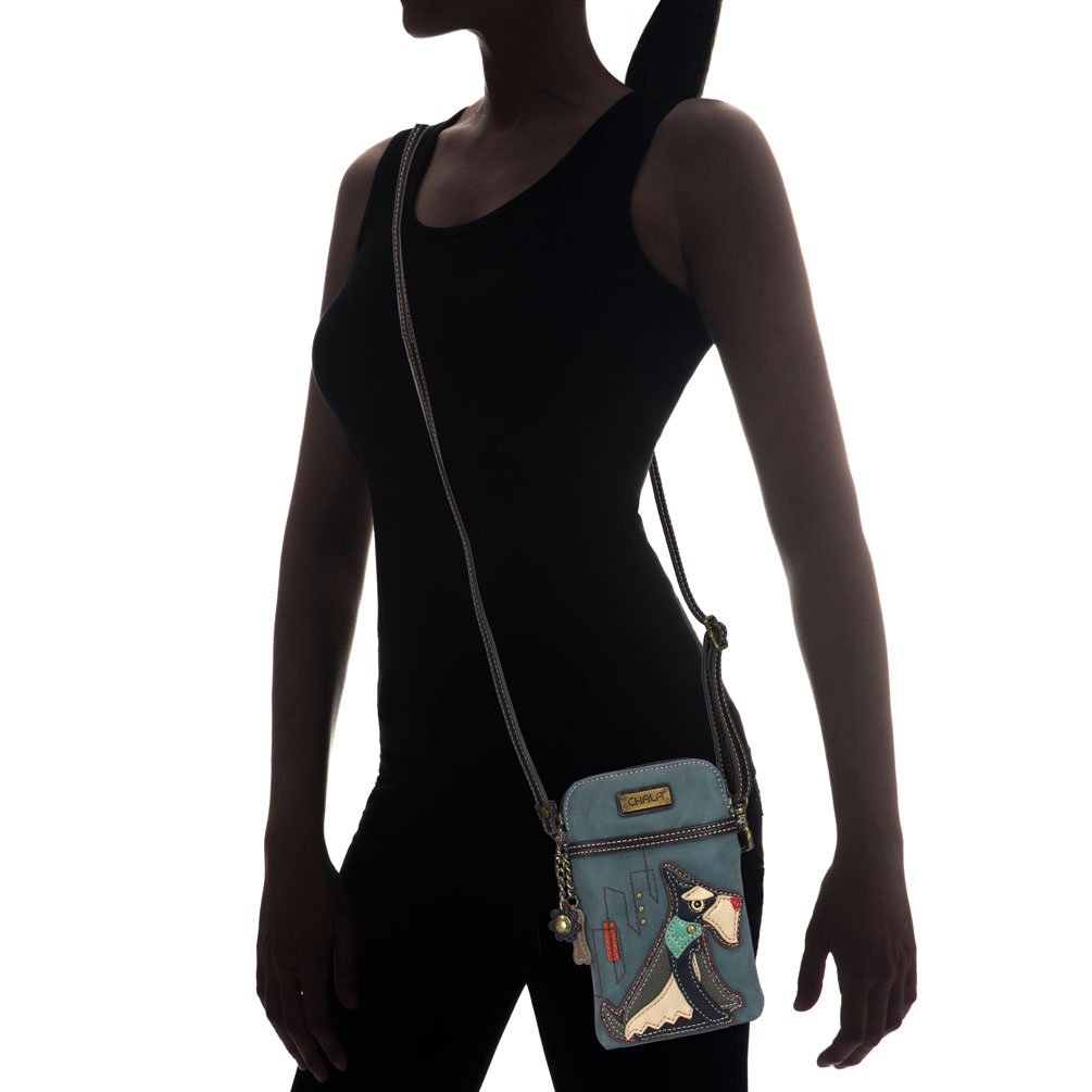 CHALA Crossbody Cell Phone Purse | Women's Wristlet Handbags with Adjustable Strap (Indigo - Schnauzer)