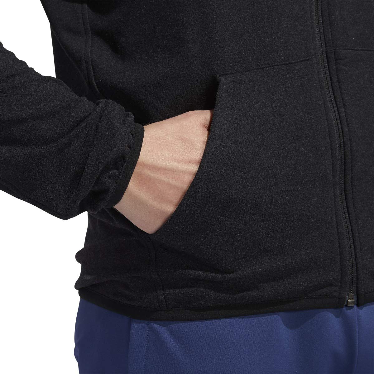 adidas mens City Studio Fleece Full-Zip Hoodie Black Medium