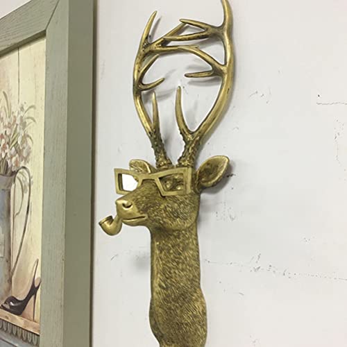 Fdit Head Wall Decor, Wall Art Decor Deer Head Wall Hanging, Home Decor Waterproof Bronzed Resin Animal Hanging Sculpture Sunscreen Animal Head Wall Hanging Ornaments (Rabbit)