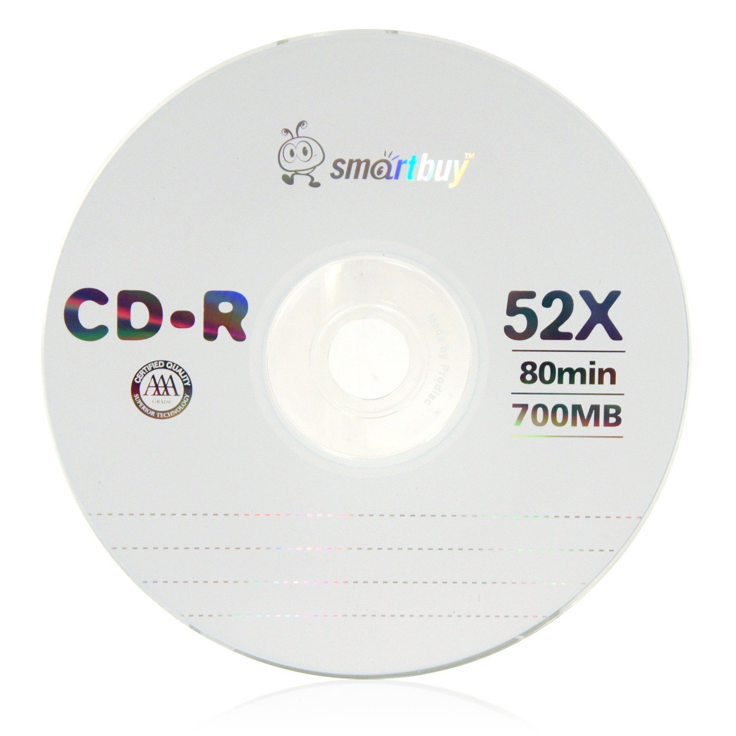 Smartbuy 200-disc 700mb/80min 52x CD-R Logo Top Blank Recordable Disc + Free Micro Fiber Cloth
