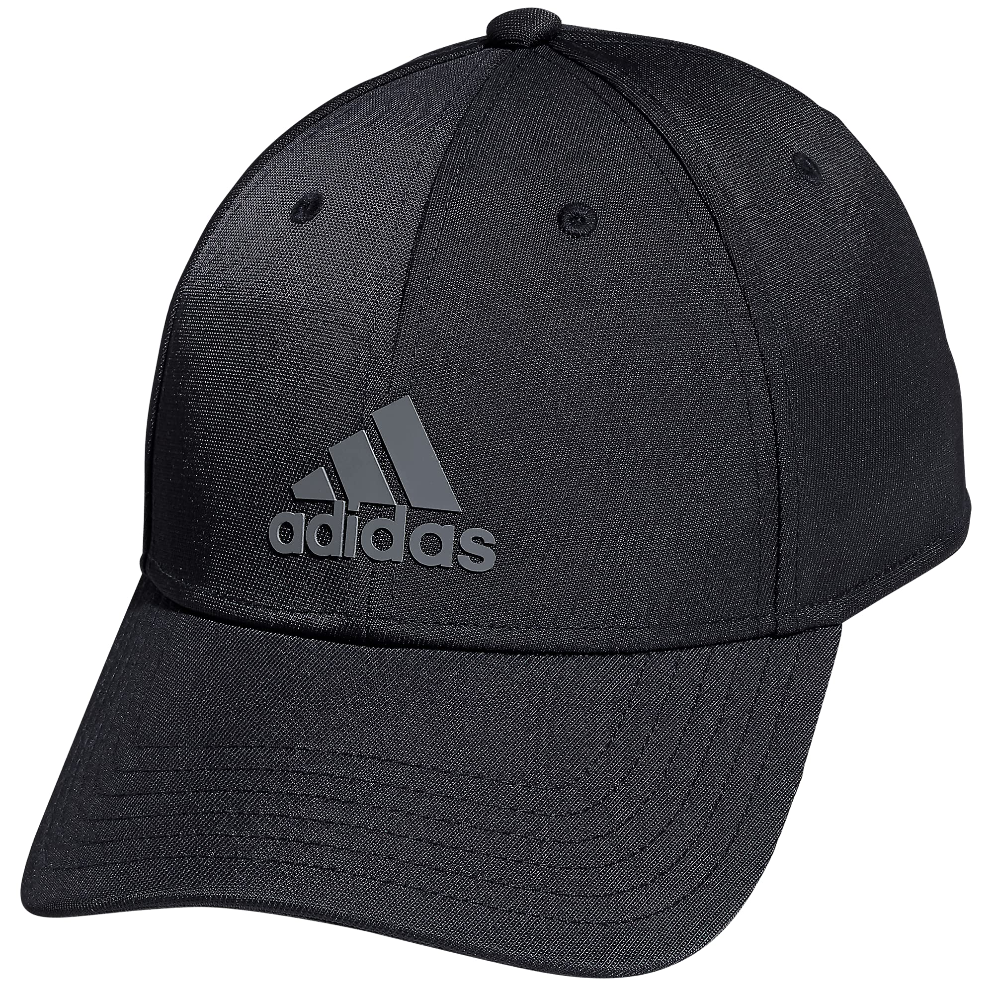 adidas Men's Decision Structured Low Crown Adjustable Fit Hat, Grey Six/White/Shadow Red, One Size