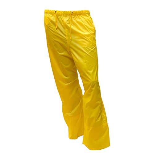 RK Safety Rain Wear RW-PP-YEL33 Yellow PVC Polyester 3-Piece Rain Suit | Jacket, Hoodie, Pants (Yellow, Extra Large)