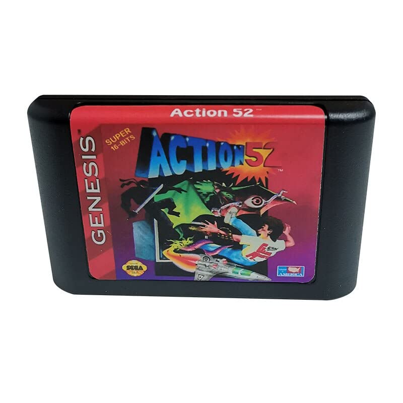 Action 52-Games 16 Bit MD Game Card For PAL And NTSC Version