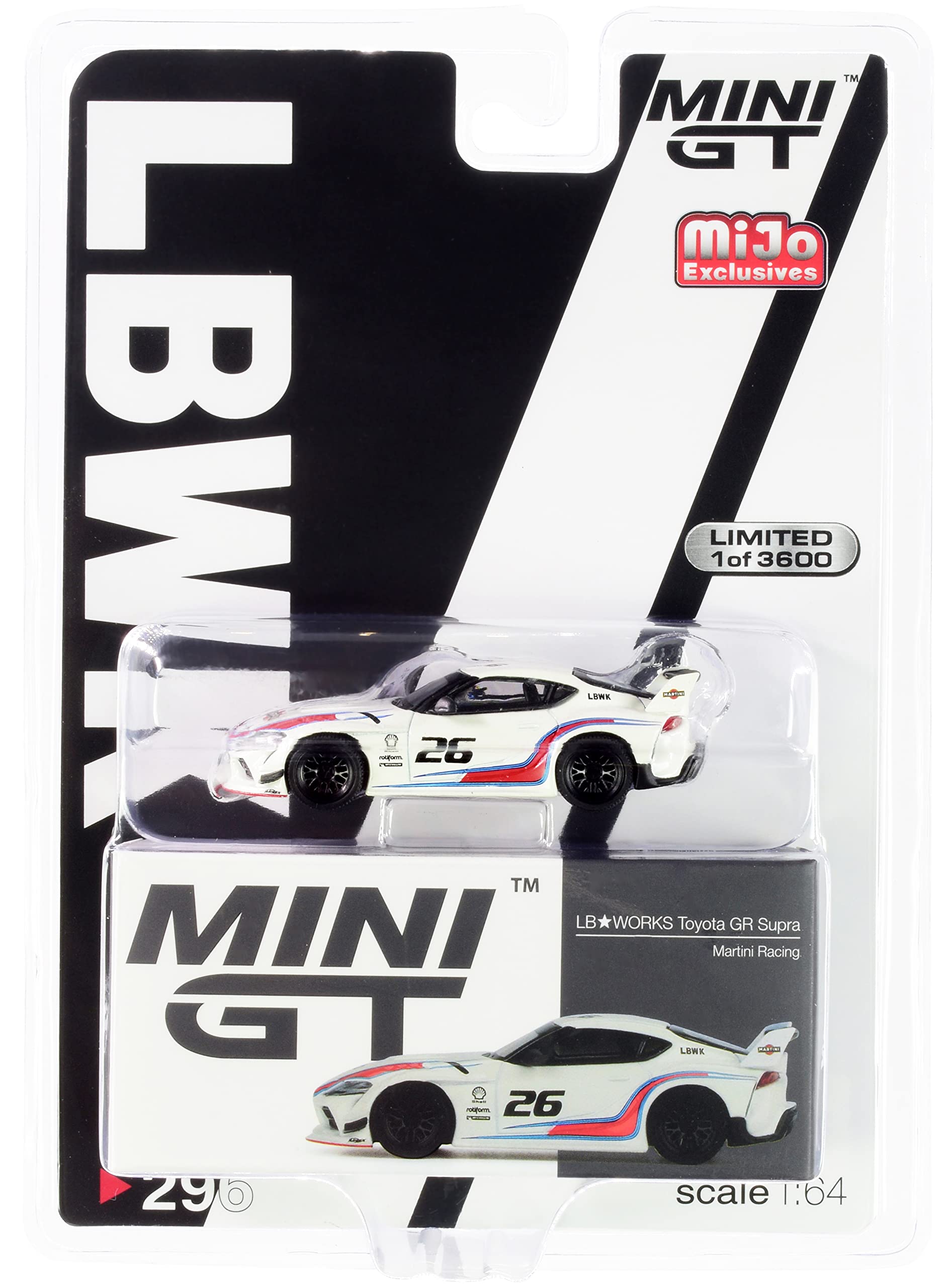 TSM Model GR Supra LB Works 26 White Martini Racing Limited Edition to 3600 Pieces Worldwide 1/64 Diecast Model Car by True