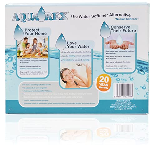 Aqua-Rex Water Softener Alternative Salt Free for Gas Heaters on City water, Soft water for Hair & Skin (WK1)