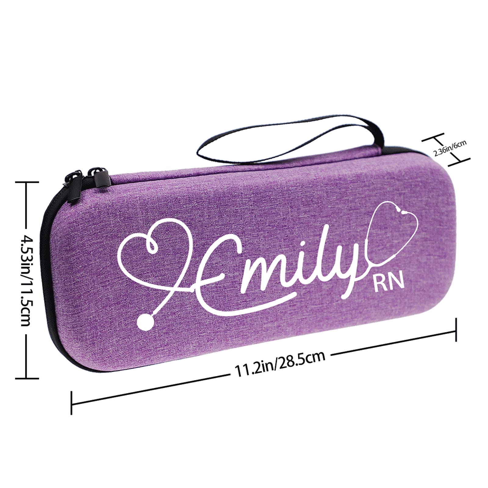Personalized Stethoscope Case Custom Name Lightweight Hard Travel Case Organizer with Mesh Pocket for Nurse Accessories Customized Nurses Week Gift for Nurse Doctor Medical Assistant