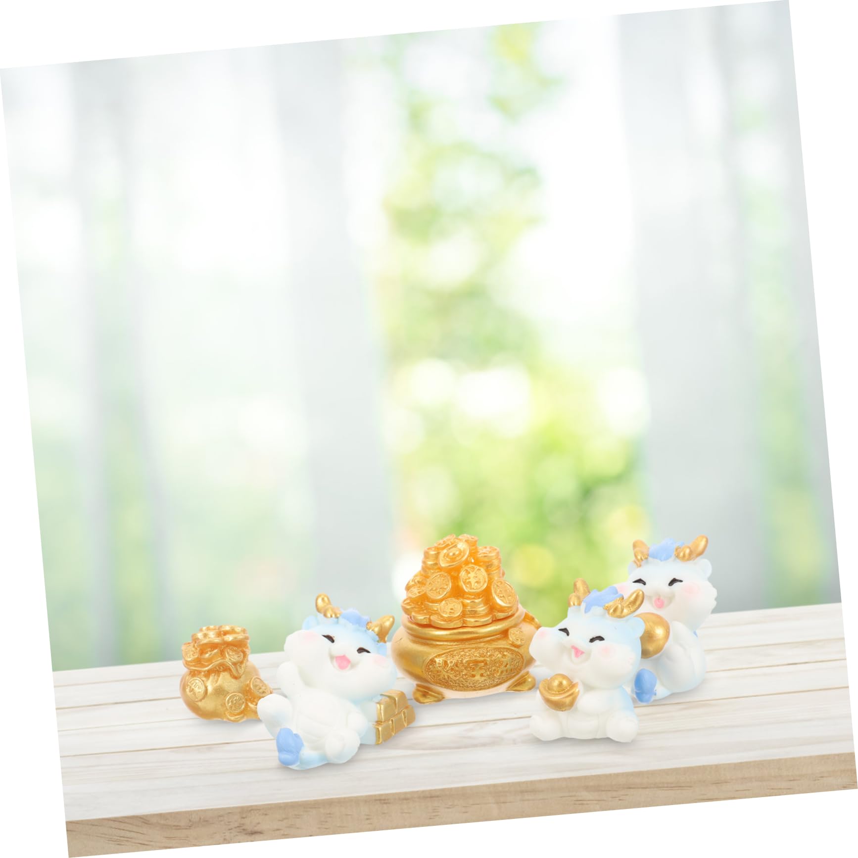 DOITOOL Dragon Decor 6 pcs Resin Mini Adorable Dragon Statue Mini Dragon Statue Desktop Dragon Statue Mini Dragon Figure Adorable Dragon Figure Chinese Zodiac trinkets