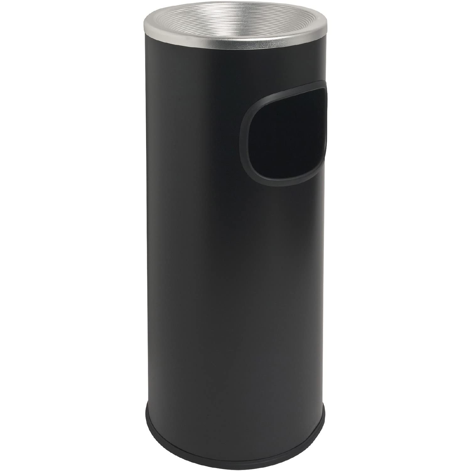 Genuine Joe 58884 Ashtray Receptacle, Fire-Safe, 3 Gal., Aluminum/Black