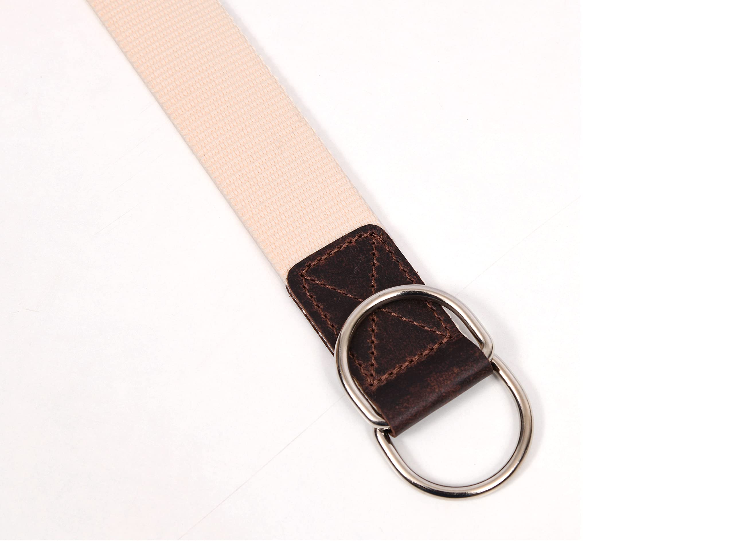 Aaron Leather Goods Canvas Belt with D-ring for men & women 1 or 3 pcs Black Brown Green (Blue, L/XL (36"-42" Waist))