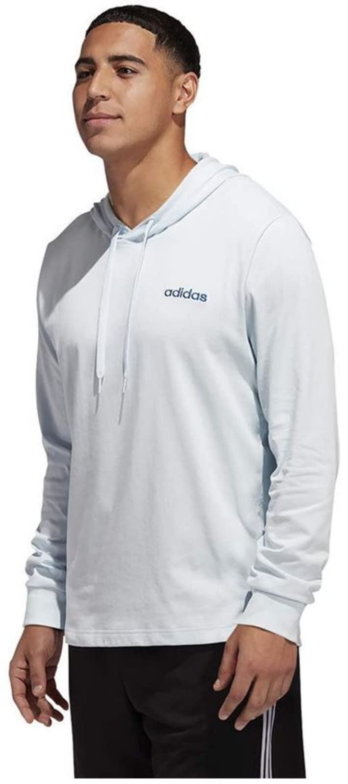 adidas mens Over-the-Head Pullover Sky Tint/Team Royal Blue Medium