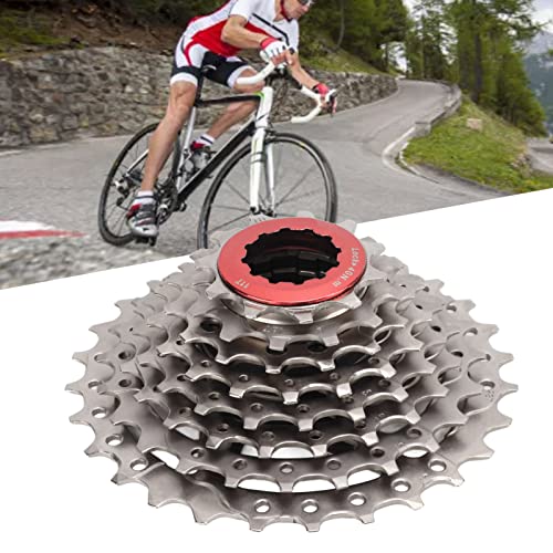 8 Speed 11‑28T Cassette, 8 Speed Flywheel Smoother Shifting Nickel Steel for Road Bike