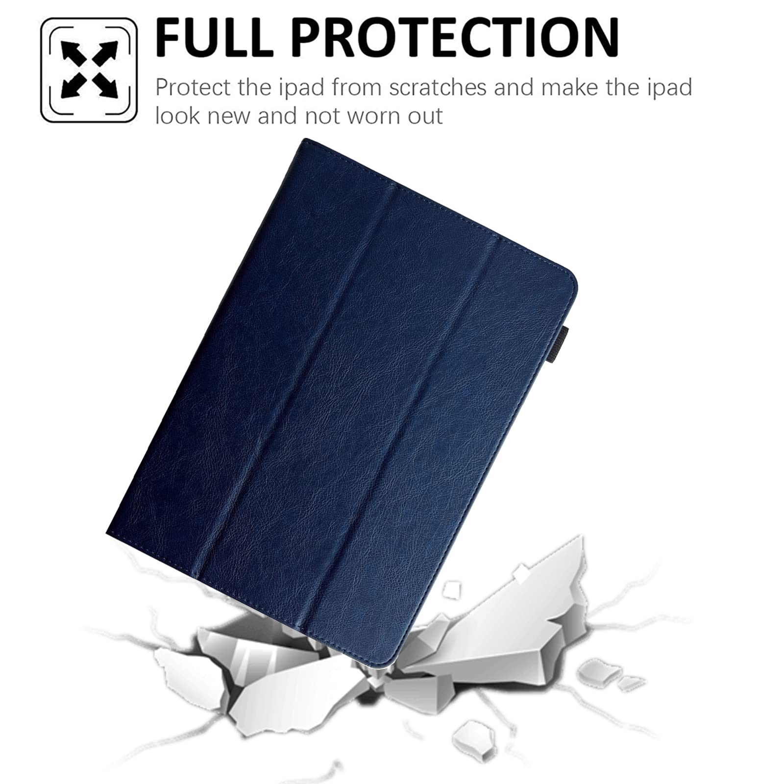 9.5-10.5 inch Tablet Universal Case, Synthetic Leather Case Cover for iPad Air,New iPad 5th/6th Gen, Samsung Galaxy Tab A 10.1/Tab E 9.6 and More 9.5-10.5inch Tablet, Brown