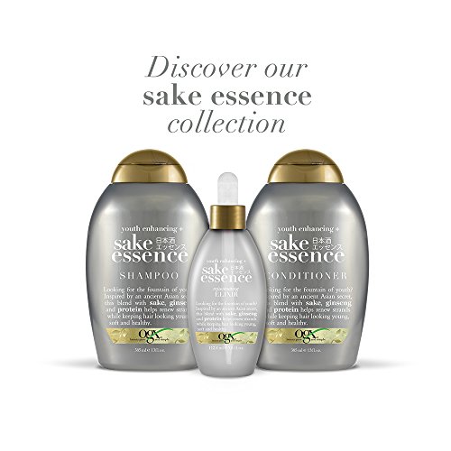 OGX Youth Enhancing + Sake Conditioner, 13 Ounce Bottle Sulfate-Free Surfactant Conditioner