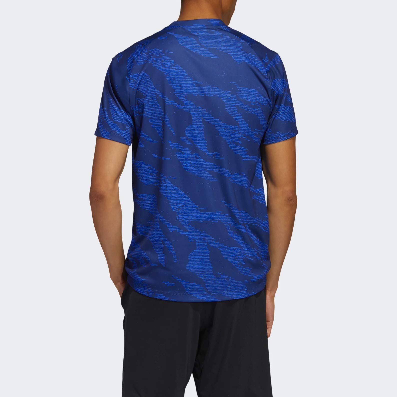 adidas Men's Freelift Camo Tee Glory Blue Small
