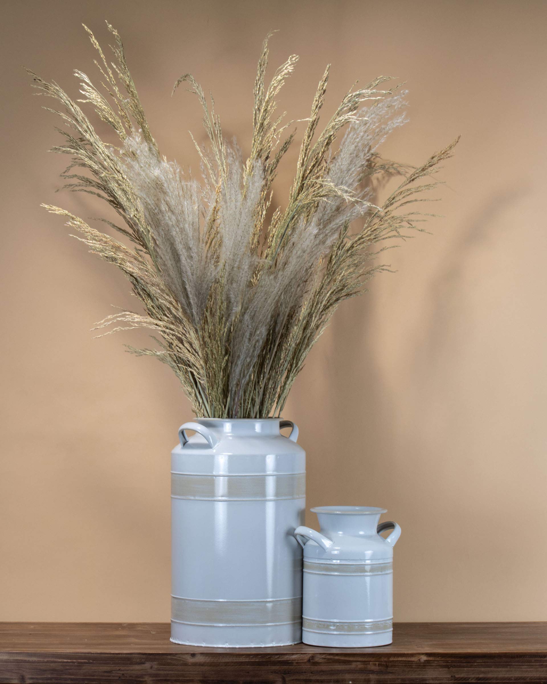 Foreside Home and Garden Antique White Large Metal Milk Jug Decorative Vase