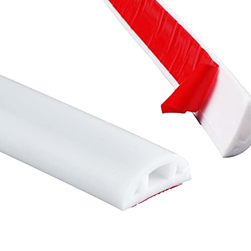 Bathroom Foldable Block water Stopper sealing strip shower threshold dam Self-adhesive silicone shower barrier (39 Inch)