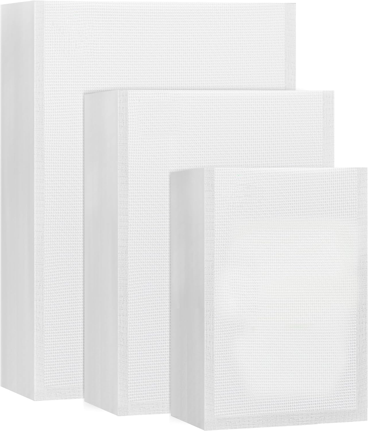 Luontgom Vacuum Sealer Bags, 150 Pack 3 Sizes Precut Bags 6"X10" 8"X12" 10"X14" Vacuum Seal Bags for Food Saver, Vacuum Food Storage Bags for Sous Vide Freezer Vac Storage Meal Prep