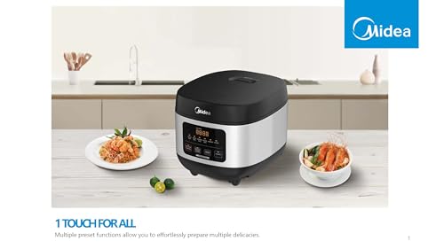 Midea Multifunction 6 Preprogrammed Intelligent Touch Non-Stick 5L Rice Cooker 10 cup 860W MB-FS5020W1