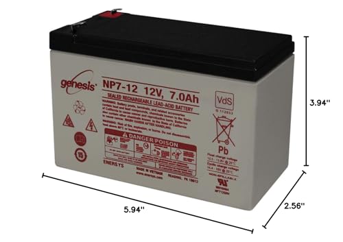 EnerSys Genesis NP7-12 12V 7Ah Sealed Lead Acid Battery