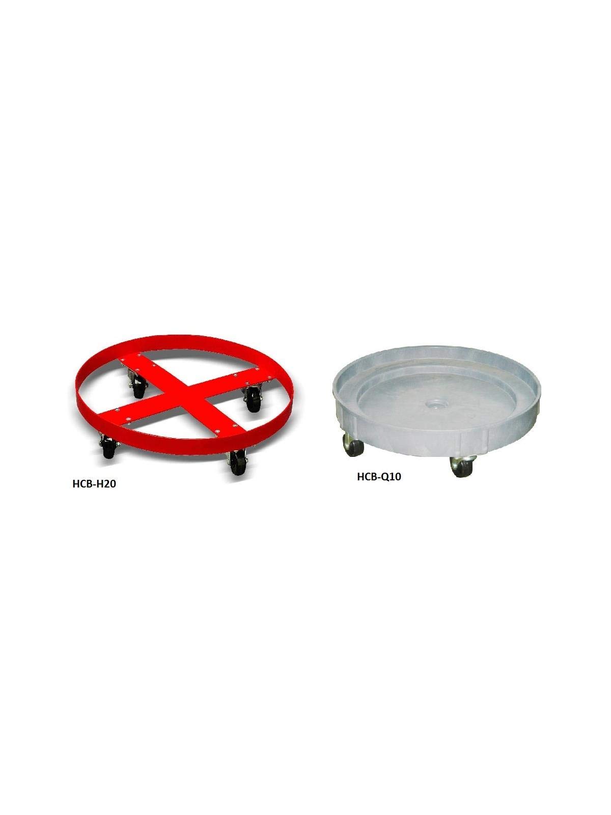 Giant Move CB-Q10 Plastic Drum Dolly for 55 and 30 Gallon Drums, 900 lbs Capacity, 25" Diameter x 7-1/2" Height, Gray