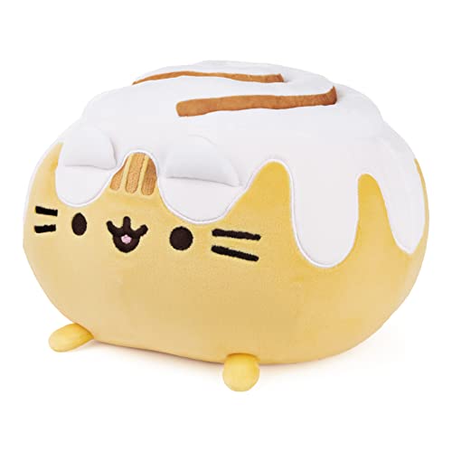 GUND Pusheen Catfé Cinnamon Roll Pusheen Plush Squisheen Cat Stuffed Animal, 12”