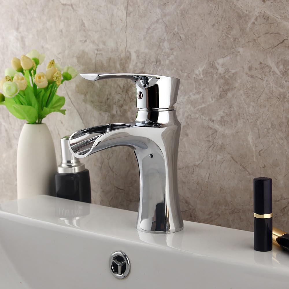 Bath Basin Faucet Brass Black Chrome Faucet Brush Nickel Sink Mixer Tap Vanity Hot Cold Water Bathroom Faucets,Chrome