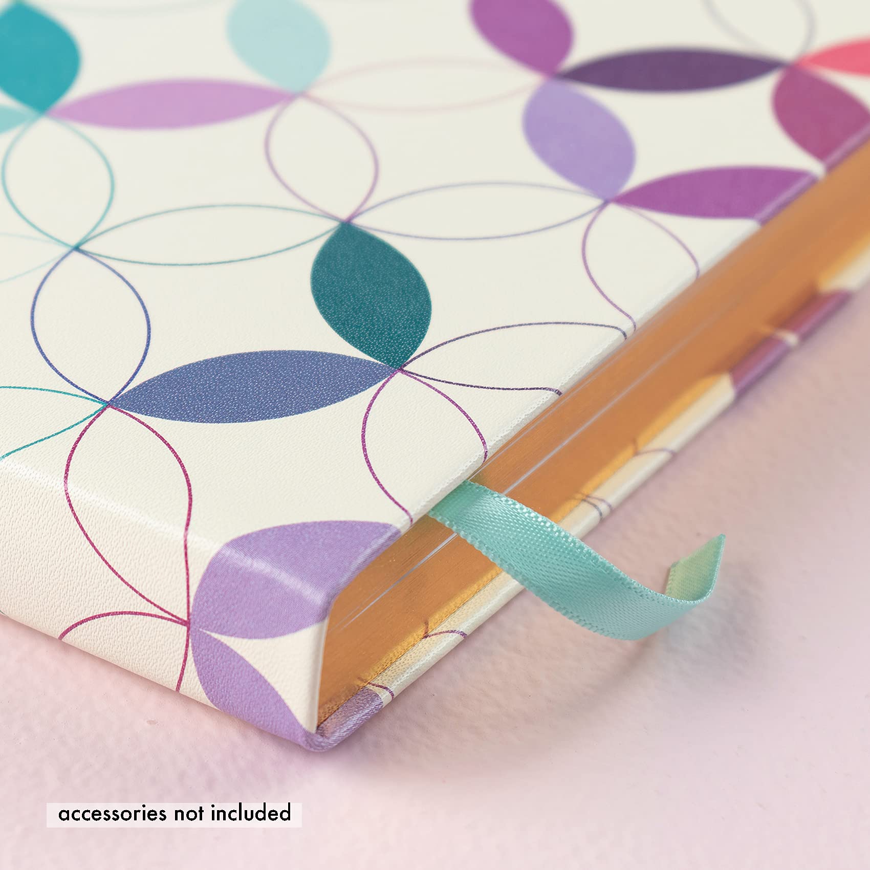8” x 10” 12 Month Soft Bound Life Planner ( Jan 2022 – Dec 2022 ) – Colorful Mid Century Circles Cover + Mid Century Circles Interior Pages. Vertical Weekly and Monthly Agenda by Erin Condren
