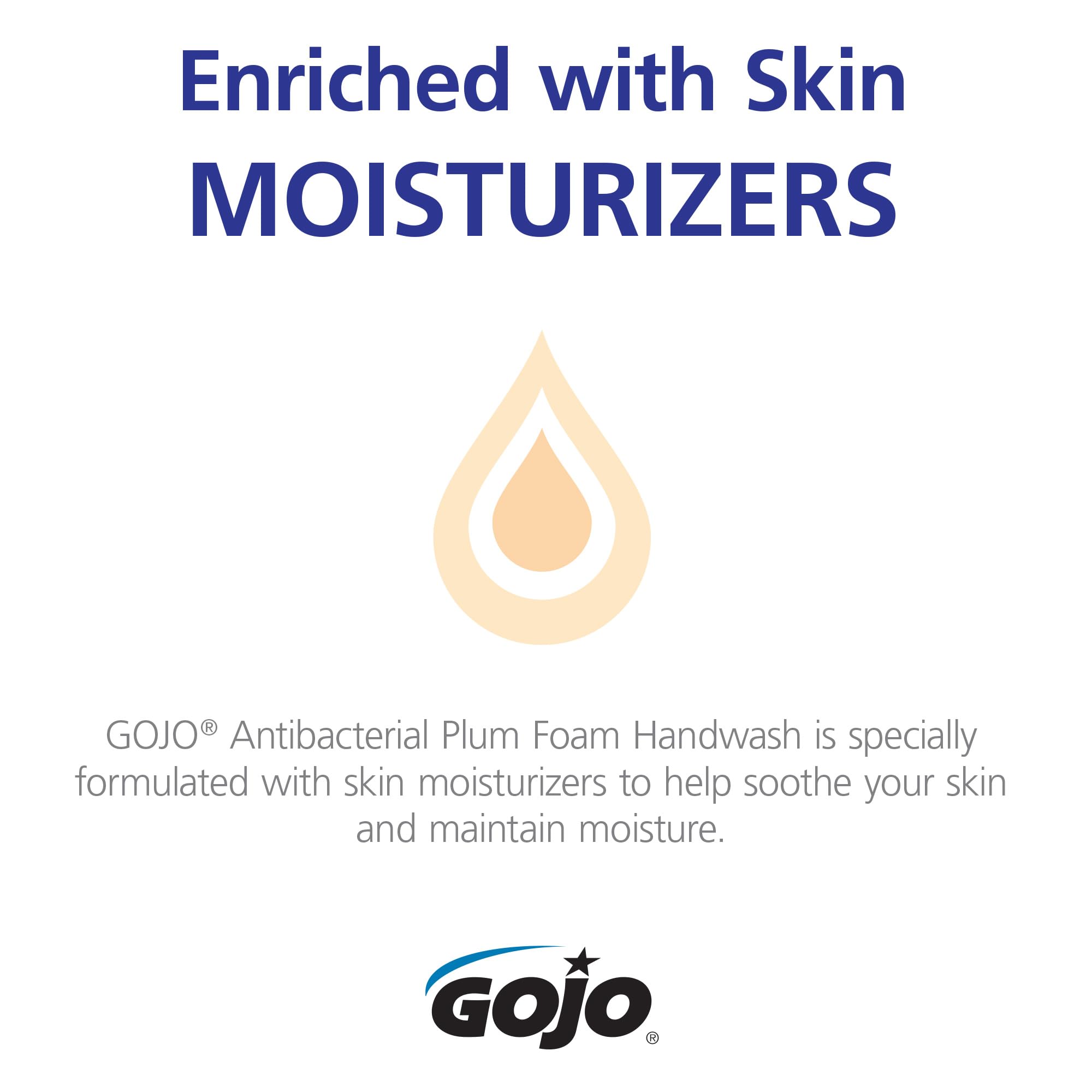 GOJO® ADX-12 Antibacterial Foam Hand Wash Soap, Plum Scent, 1250mL Refill Bottle
