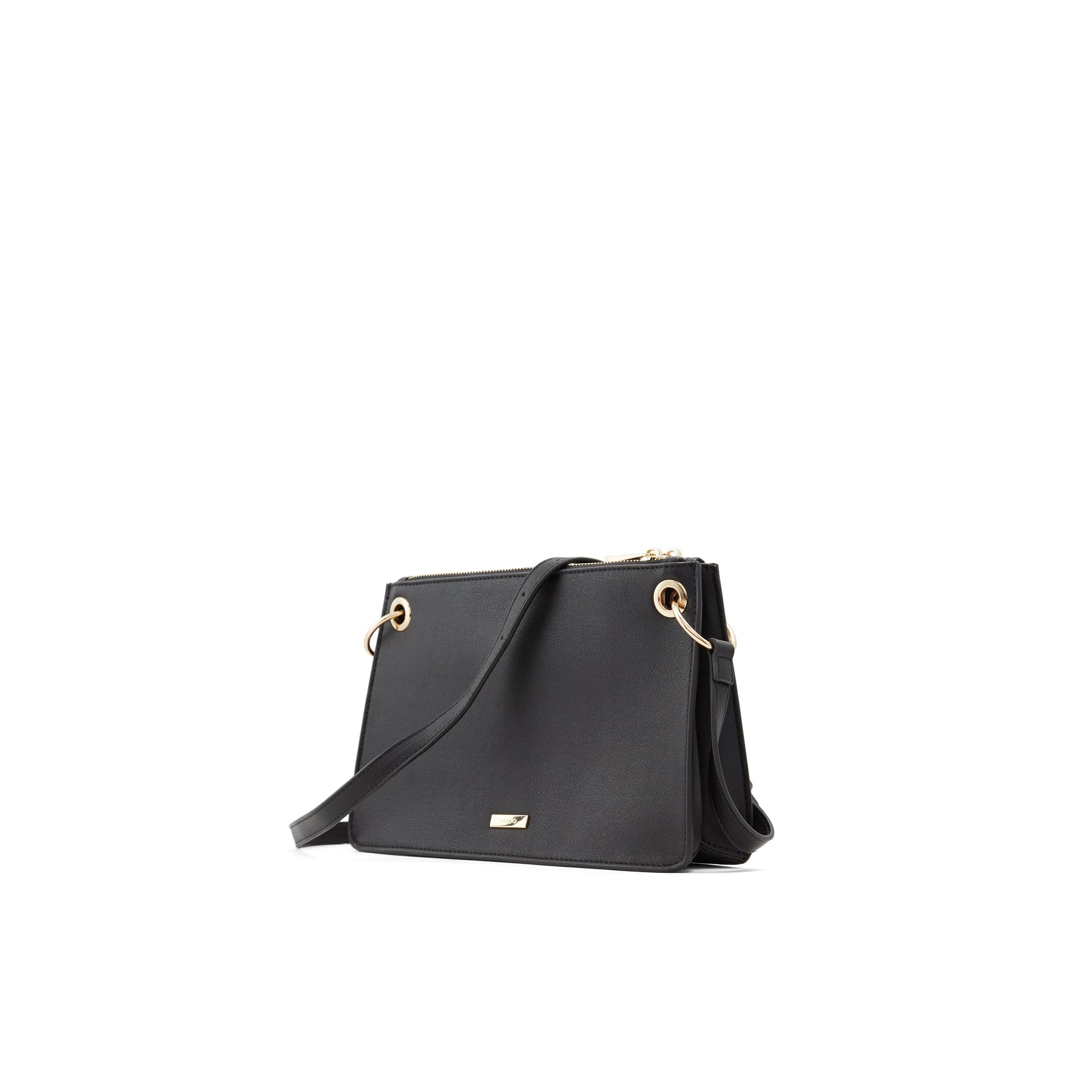 ALDO Women's Pouilley Crossbody Handbag With Adjustable Strap and Tassel detail, Black