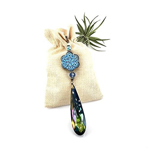 Boho Sun Catcher, (76mm Vitrail Drop) Crystal Hanging for Windows, Home Decor, Garden, Mother's Day, Windows, Gift (Length: 11.25 inches) | 2 Dirty Birds Boutique