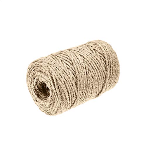 Amazon Basics All-Purpose Natural Jute Twine - #21 x 140 Foot (1.9 mm x 43 m), Natural, 2 Pack