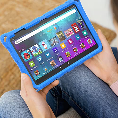 Fire 7 Tablet Case for Kids (only Compatible 12th Gen, 2022 Release), OQDDQO 2022 New Kindle Fire 7 Case, Extra Thick Protective Layer Double-Layer Shockproof in Four Corners (Blue)