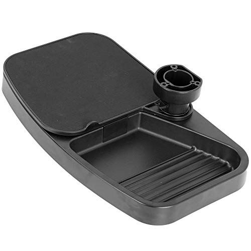 VIVO Black Adjustable Under Desk Mounted Pencil Drawer with Mouse Platform, Storage Tray Office Desk Organizer with Swivel, DESK-AC05M
