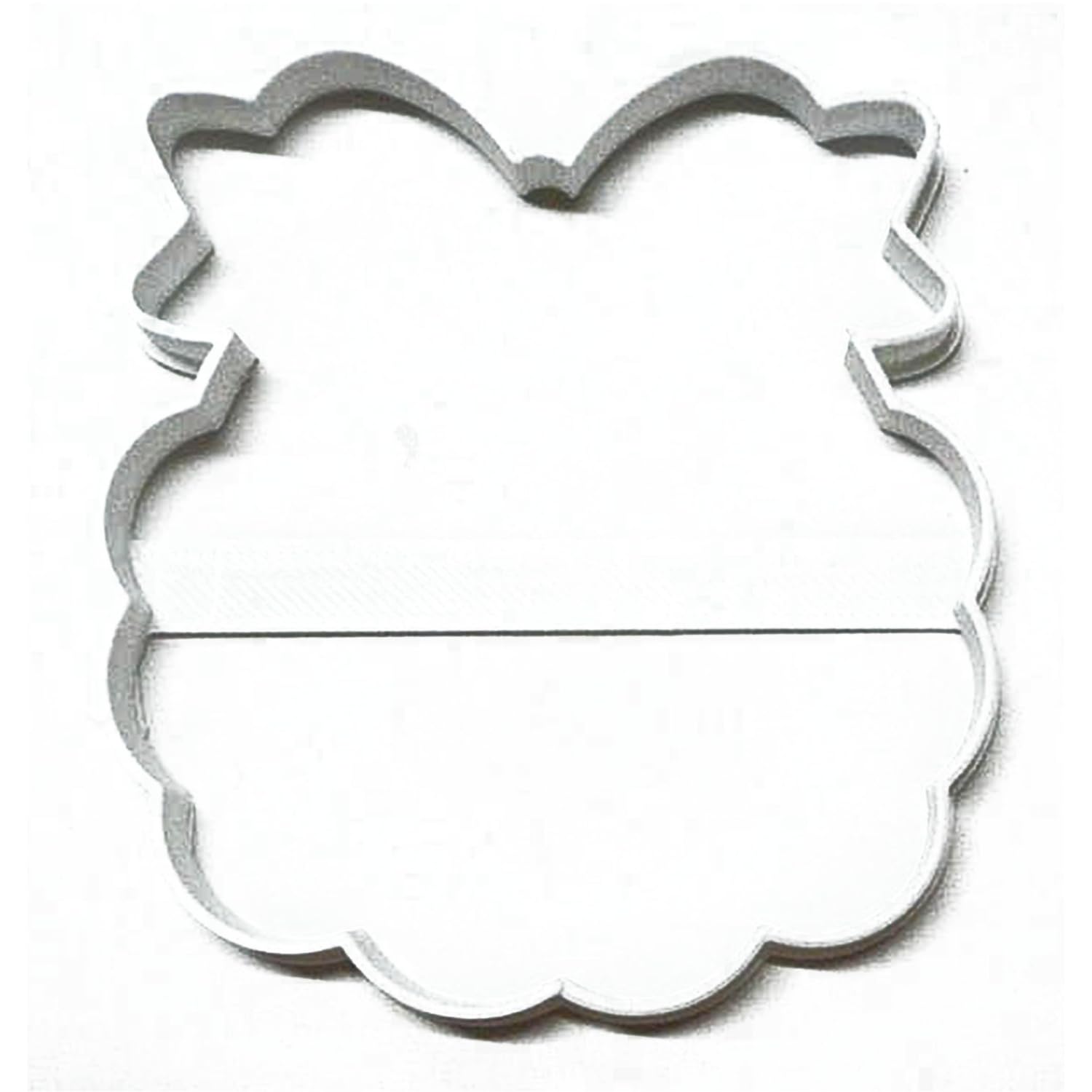 BABY BIB OUTLINE RUFFLE EDGE TIE BACK SHOWER GENDER REVEAL COOKIE CUTTER MADE IN USA PR3090