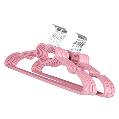 VOSAREA 20PCS Plastic Cloth Hangers Heart Hanger for Suit Shirt Coat Everyday Use