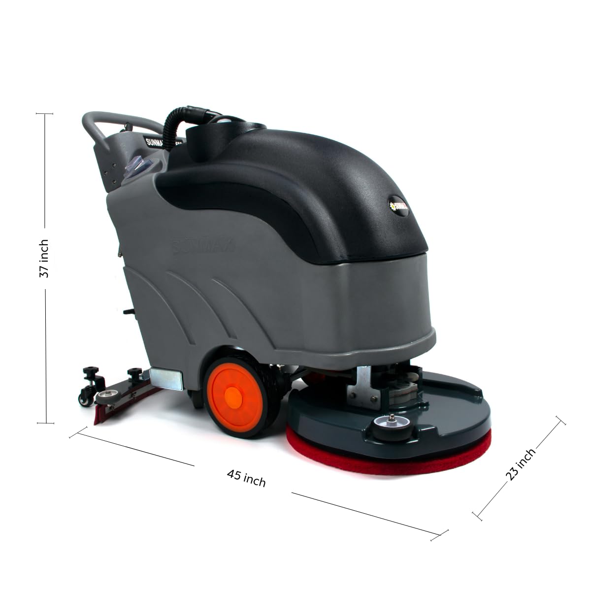 RT50D+ 22" Width Self-Propelled Floor Scrubber Dryer Machine with Traction Drive, 14.5 Gal Sewage Tank, 36,000 sqft/h, 3.5 hours Fast Charging